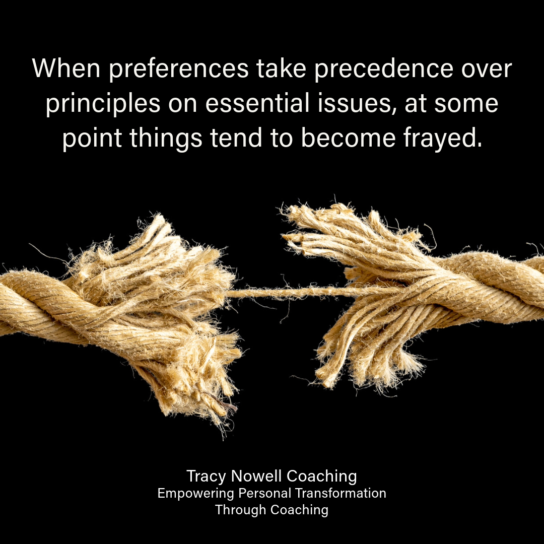 Tracy Nowell Coaching | Principles versus Preferences